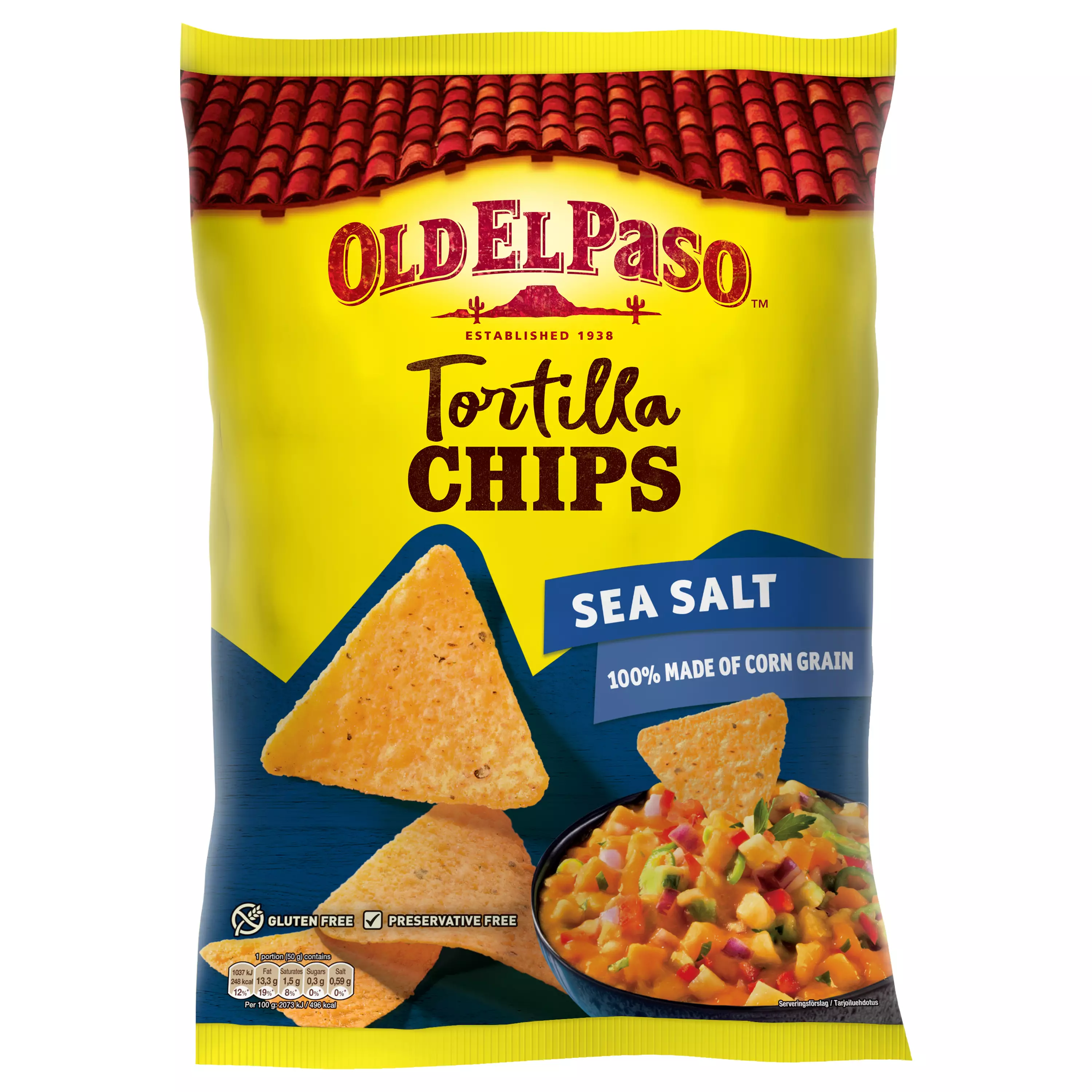 OLD EL PASO TORTILLA CHIPS SEA SALT - Säästökuoppa verkkokauppa